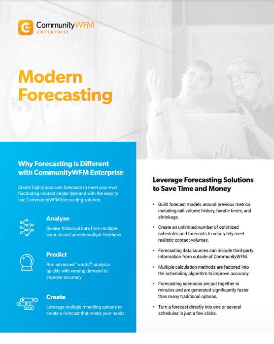 Forecasting Solutions for Contact Center Staffing